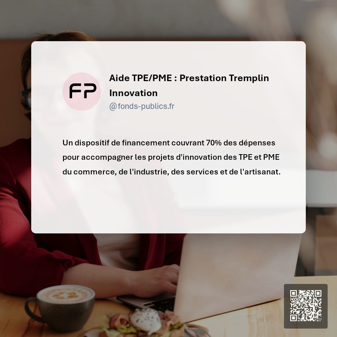 Prestation Tremplin Innovation : subvention jusqu'à 11 200€